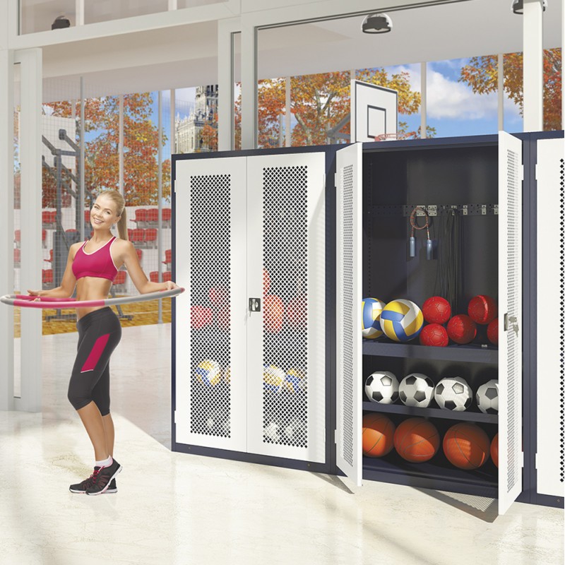 Metal gym cabinet for communities | Akaze