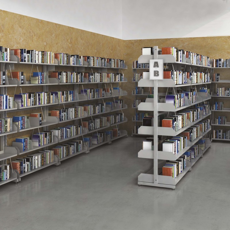 Metal library shelving | Akaze