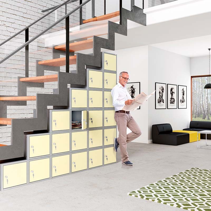 Individual stackable metal locker for communities | Akaze